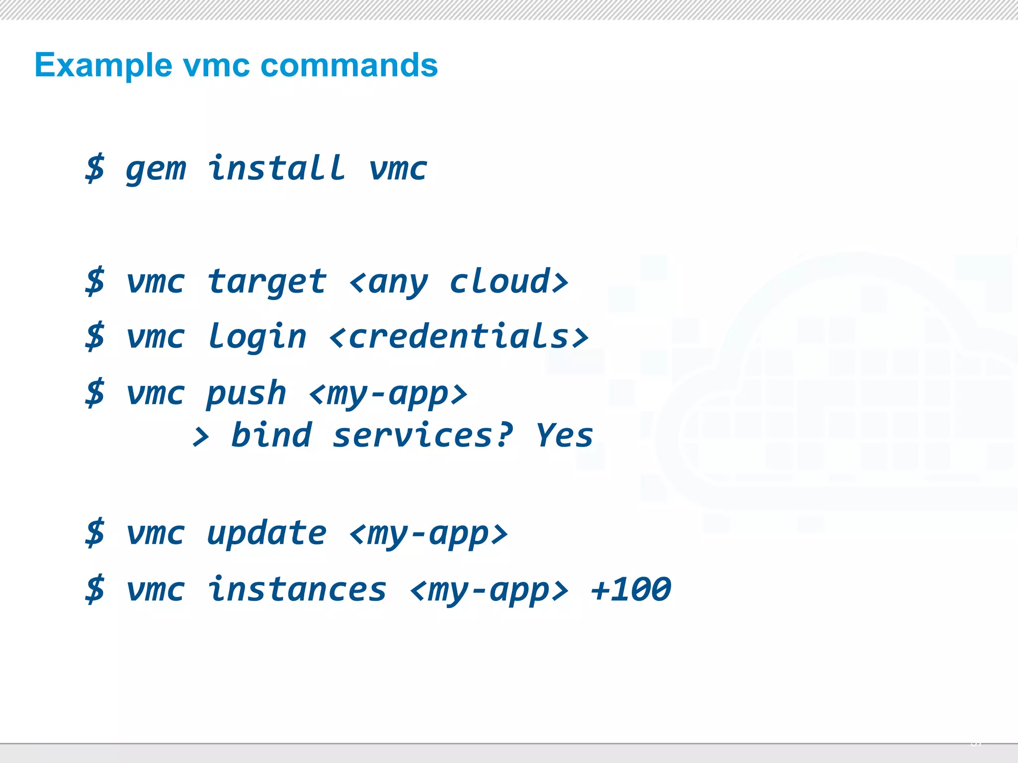 Cloud Foundry Bootcamp | PPT