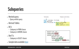 Do It With SQL - Journey to the Center of Database Worlds | PPT