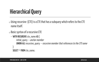 Do It With SQL - Journey to the Center of Database Worlds | PPT