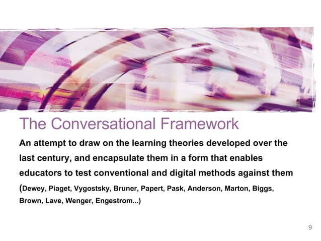 Diana Laurillard: The Conversational Framework - an approach to ...