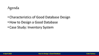 How to Design a Good Database | PPT