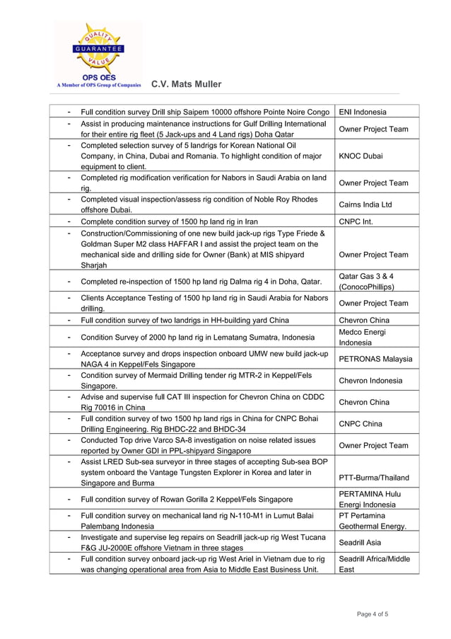 Muller Mats Werner - CV May, 2016 | PDF