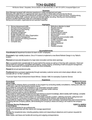 Toni Guziec Resume 1 (8) | PDF