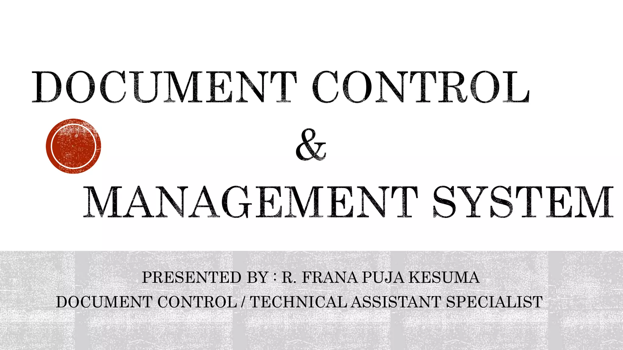 Document Control Procedure | PPTX | Desktop Publishing | Computer ...