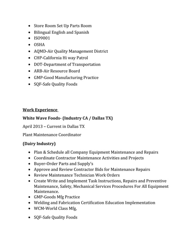 Rob Castro Resume 2016 | PDF