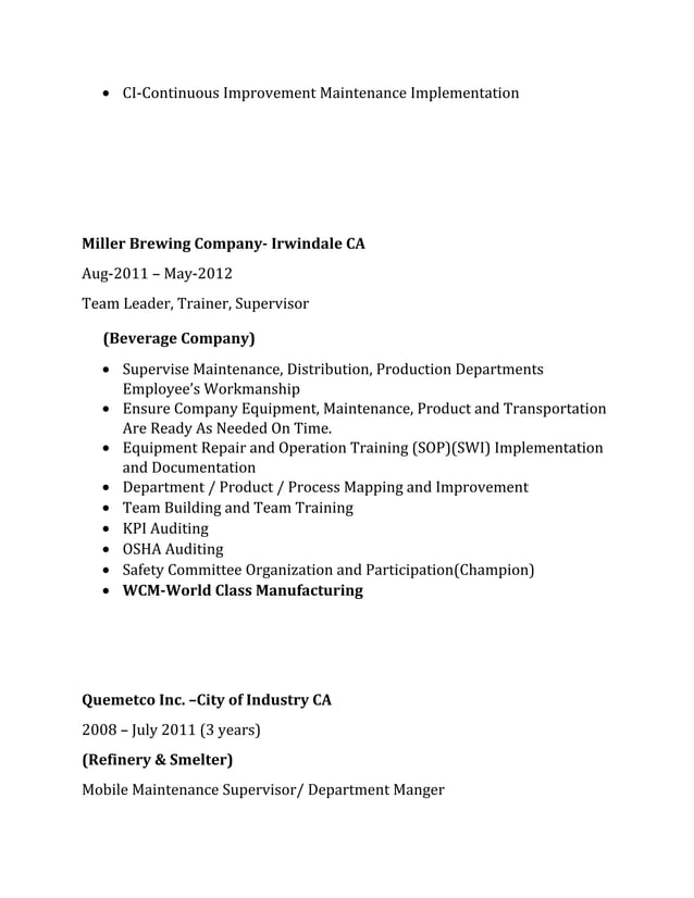 Rob Castro Resume 2016 | PDF