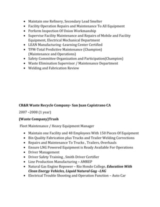 Rob Castro Resume 2016 | DOC