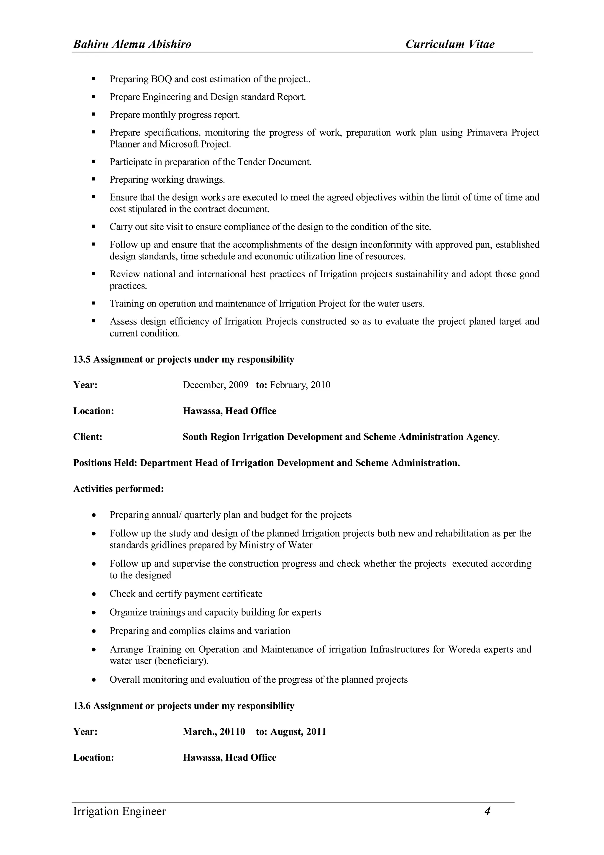 Bahiru CV.reviseduped | PDF