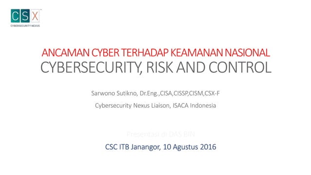 Ancaman cyber terhadap keamanan nasional cybersecurityy risk and ...