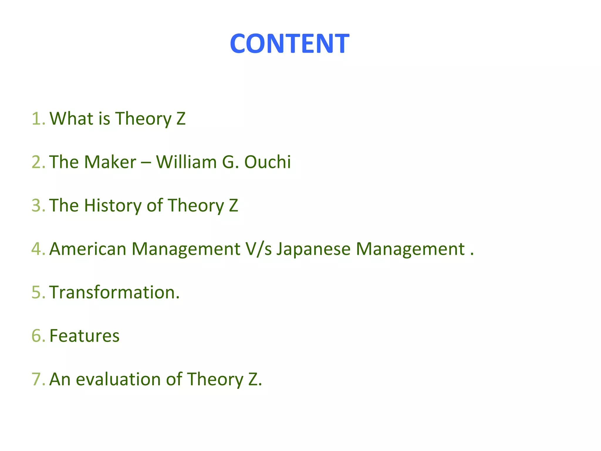 THEORY Z | PPT