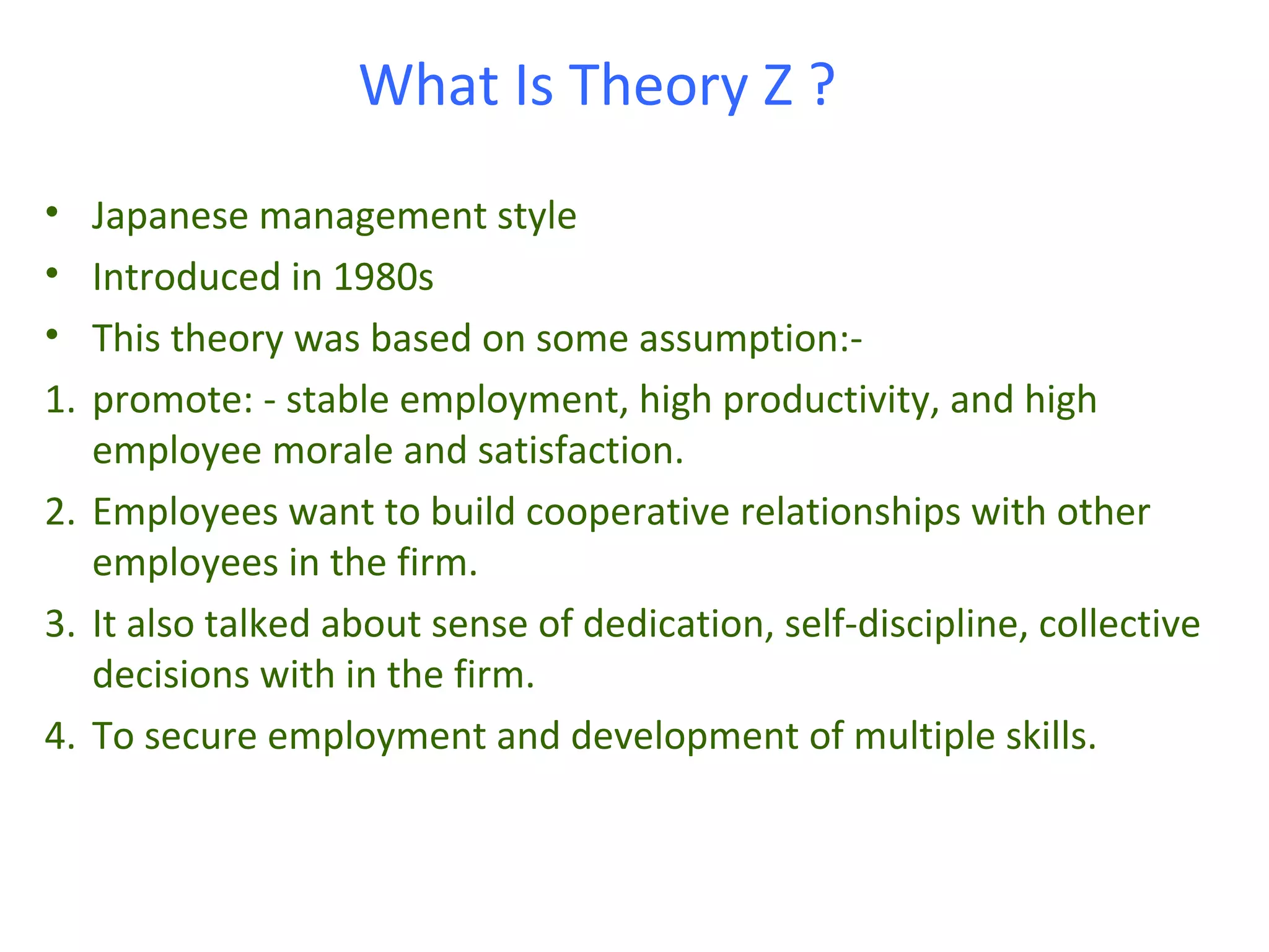 THEORY Z | PPT