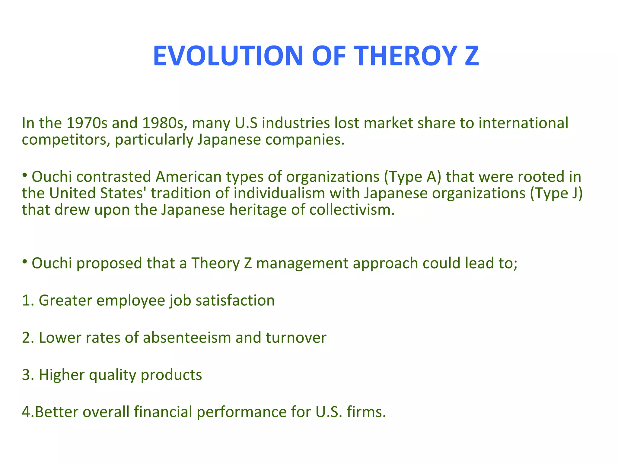 THEORY Z | PPT