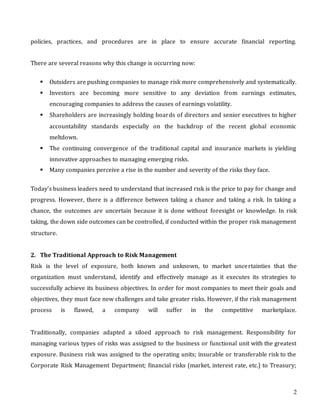 Enterprise Risk Management White Paper | PDF
