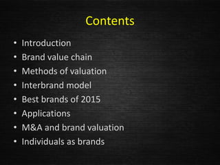 Brand valuation | PPTX