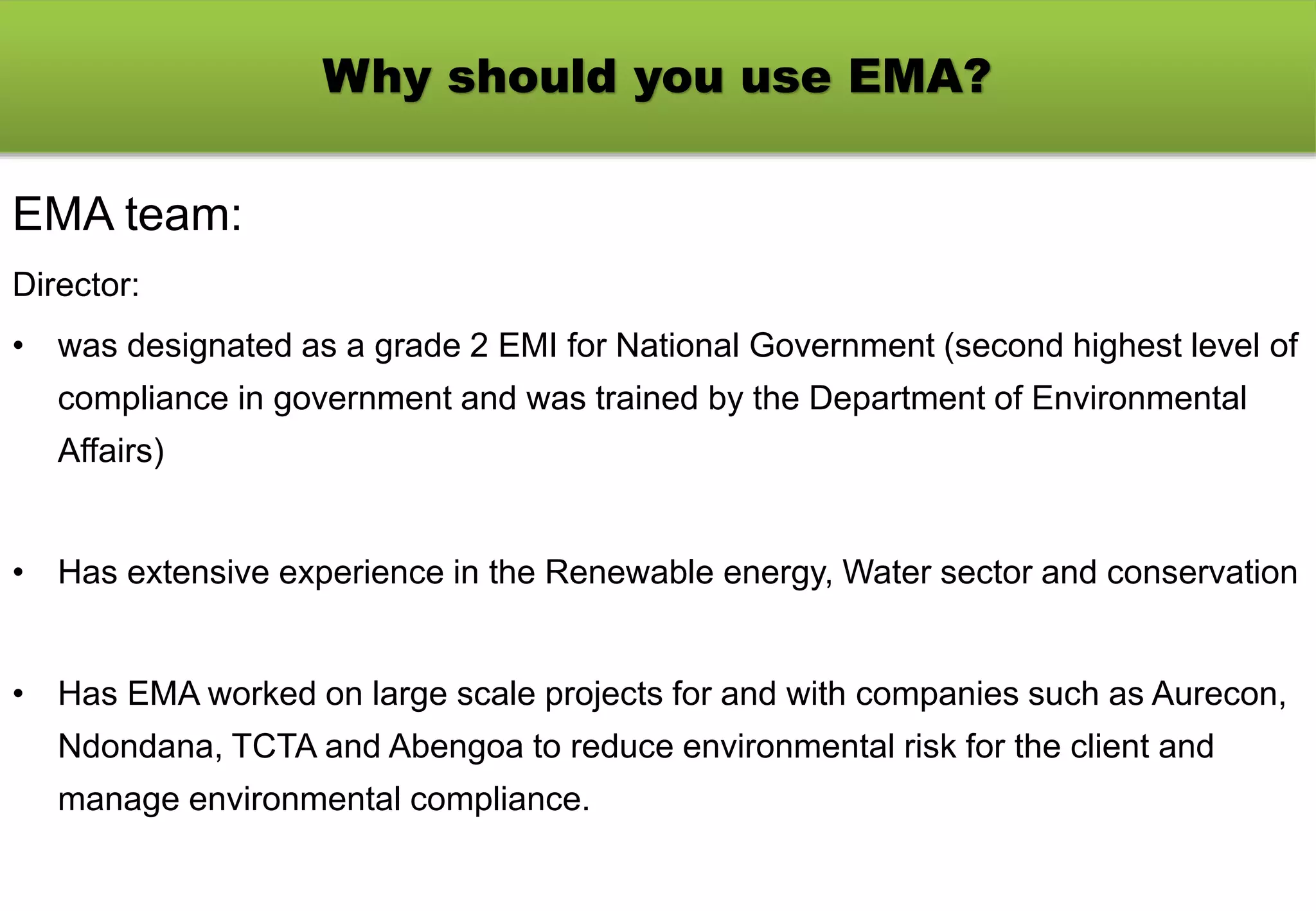presentation on why EMA is needed | PPTX
