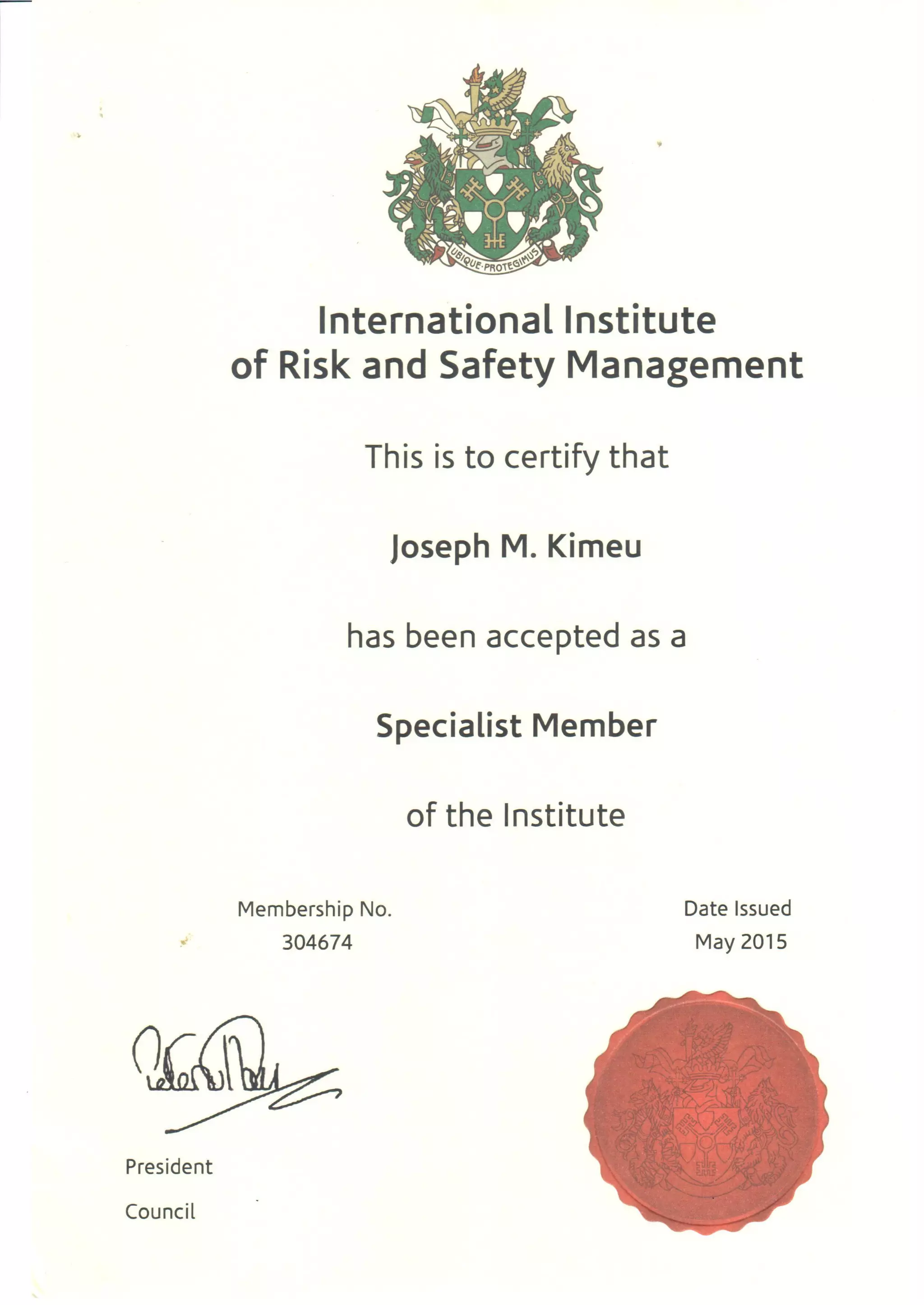 IIRSM Membership Certificate | PDF