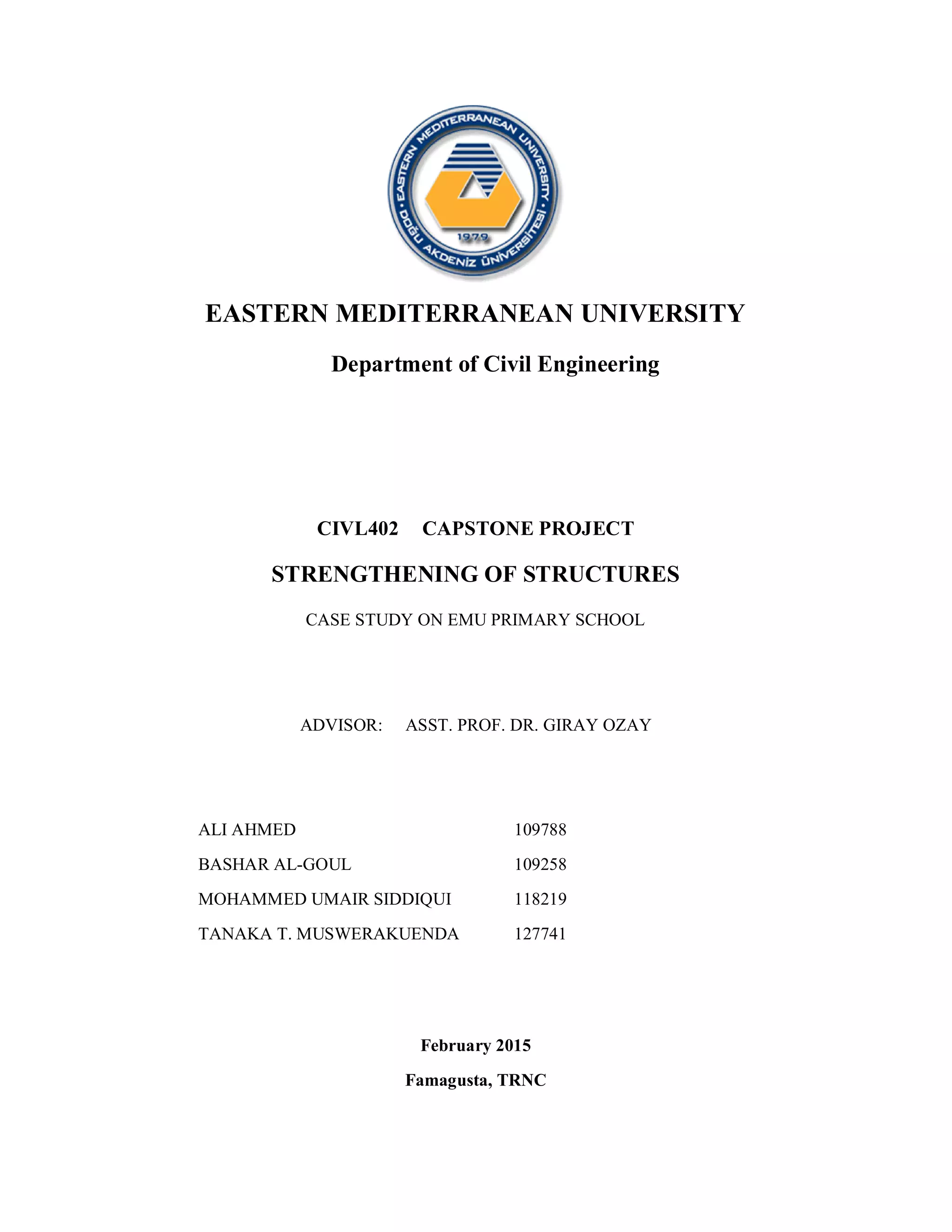 Capstone Project - Strengthening of Sturctures | PDF