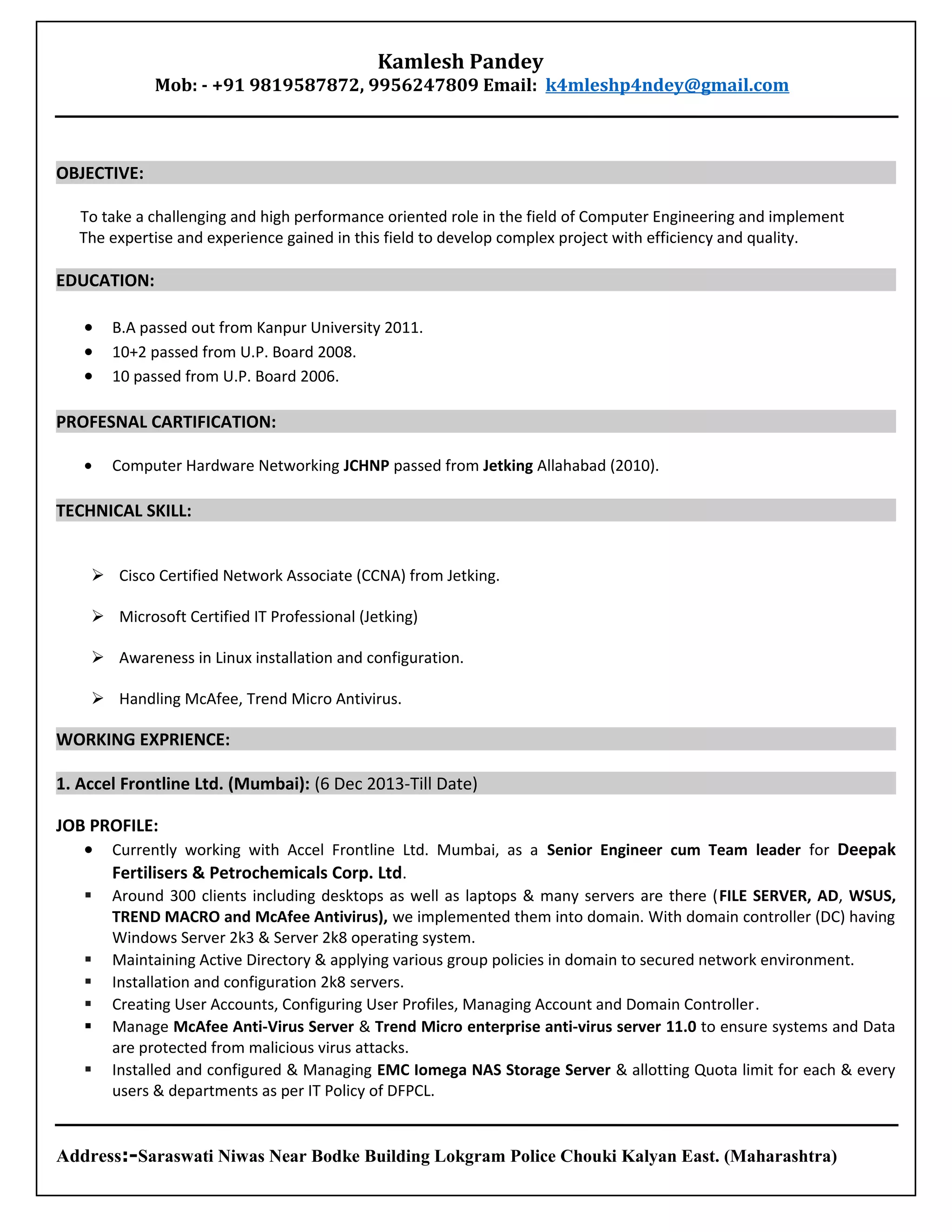 Kamlesh Pandey | DOC