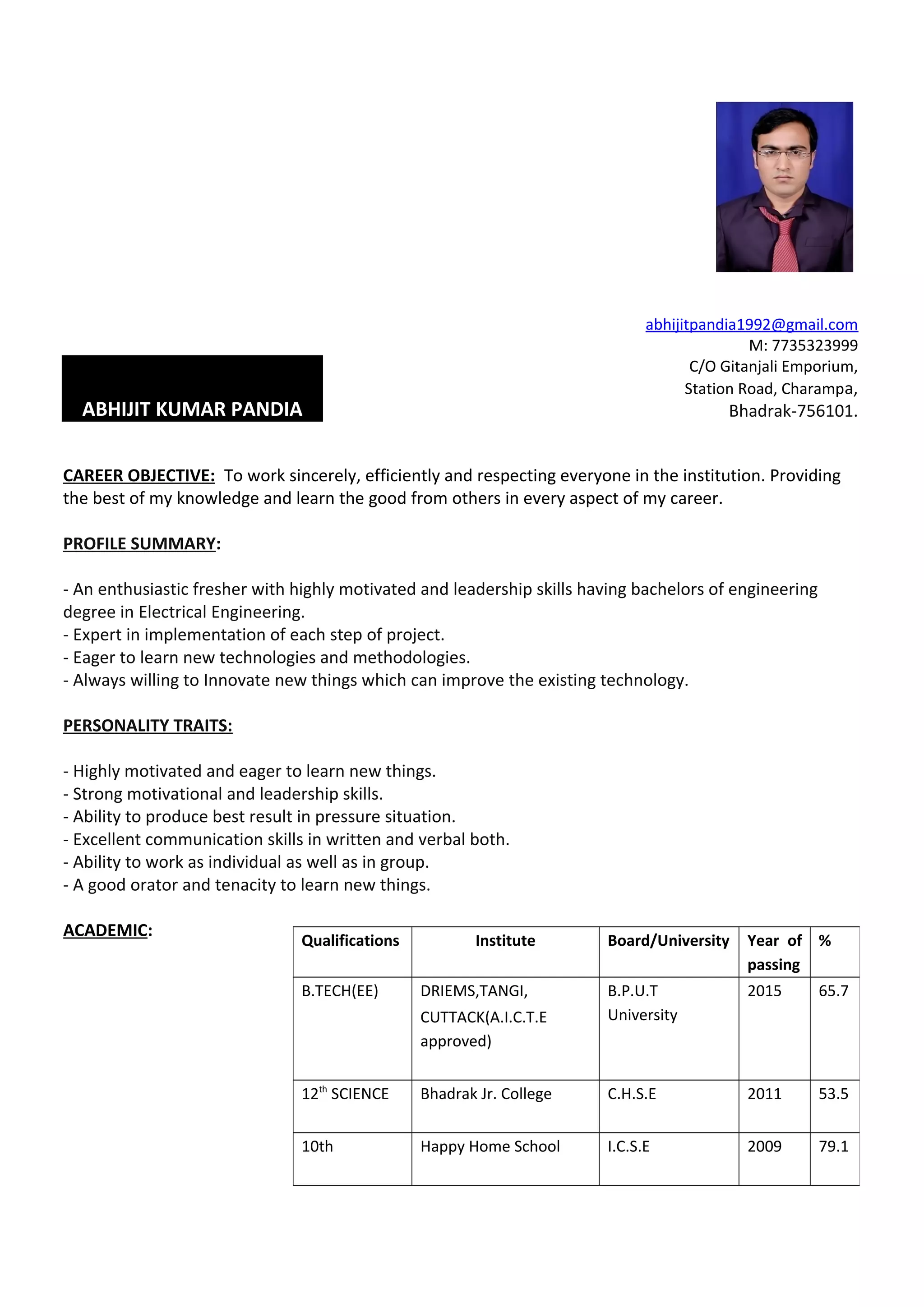 abhijit resume1 | DOC