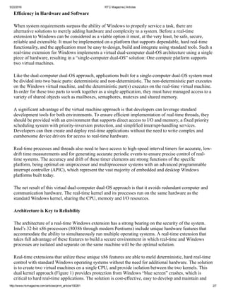 Windows Plus Real Time on a Single CPU - A Marriage of Control and Flexibility | PDF