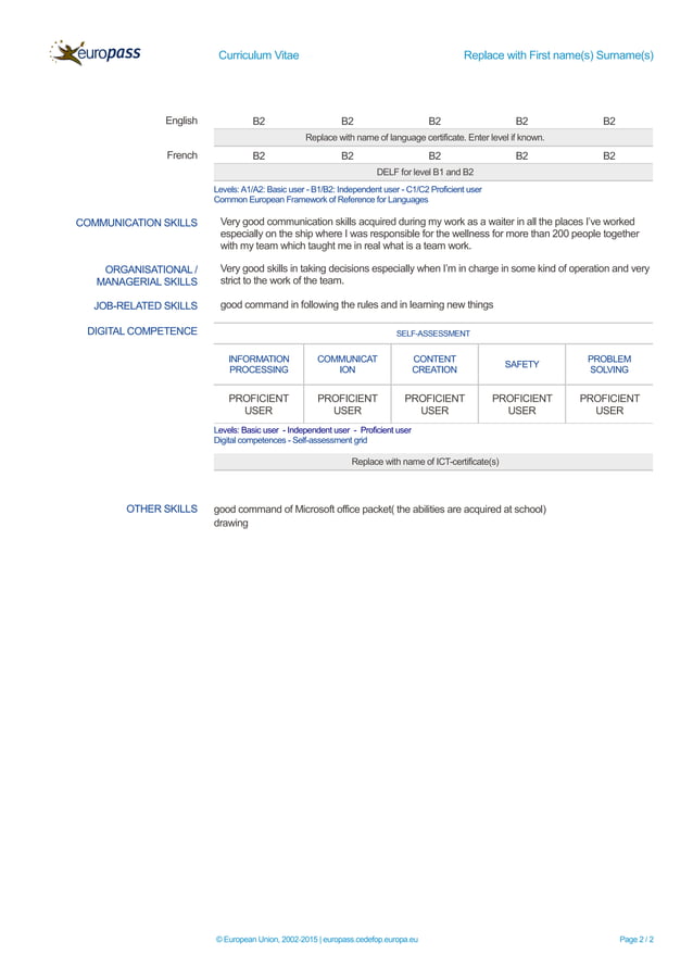 CV Kristina Kolinkoeva deck cadet | PDF