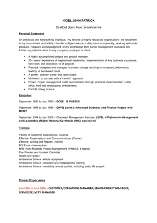 NIGEL PATRICK CV J16 - online | PDF