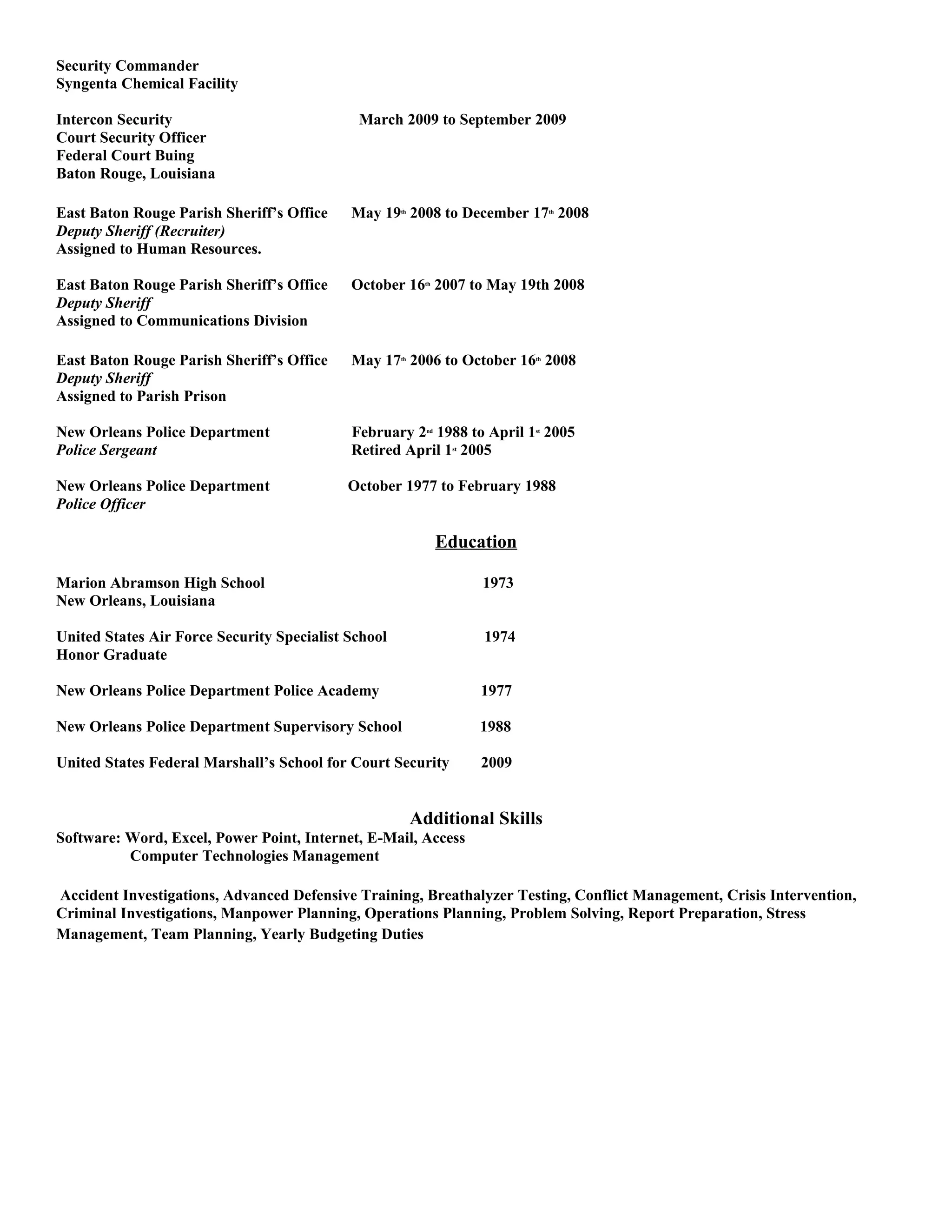 resume Albert D'Antoni no address | DOC