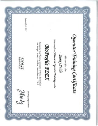 NOVA FLEX Operator Training Certificate | PDF
