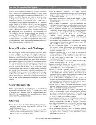 Role of Wnt Signaling in Cancer | PDF | Genetics | Science