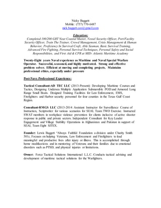 Blue Hawk resume Maritime CT | DOCX