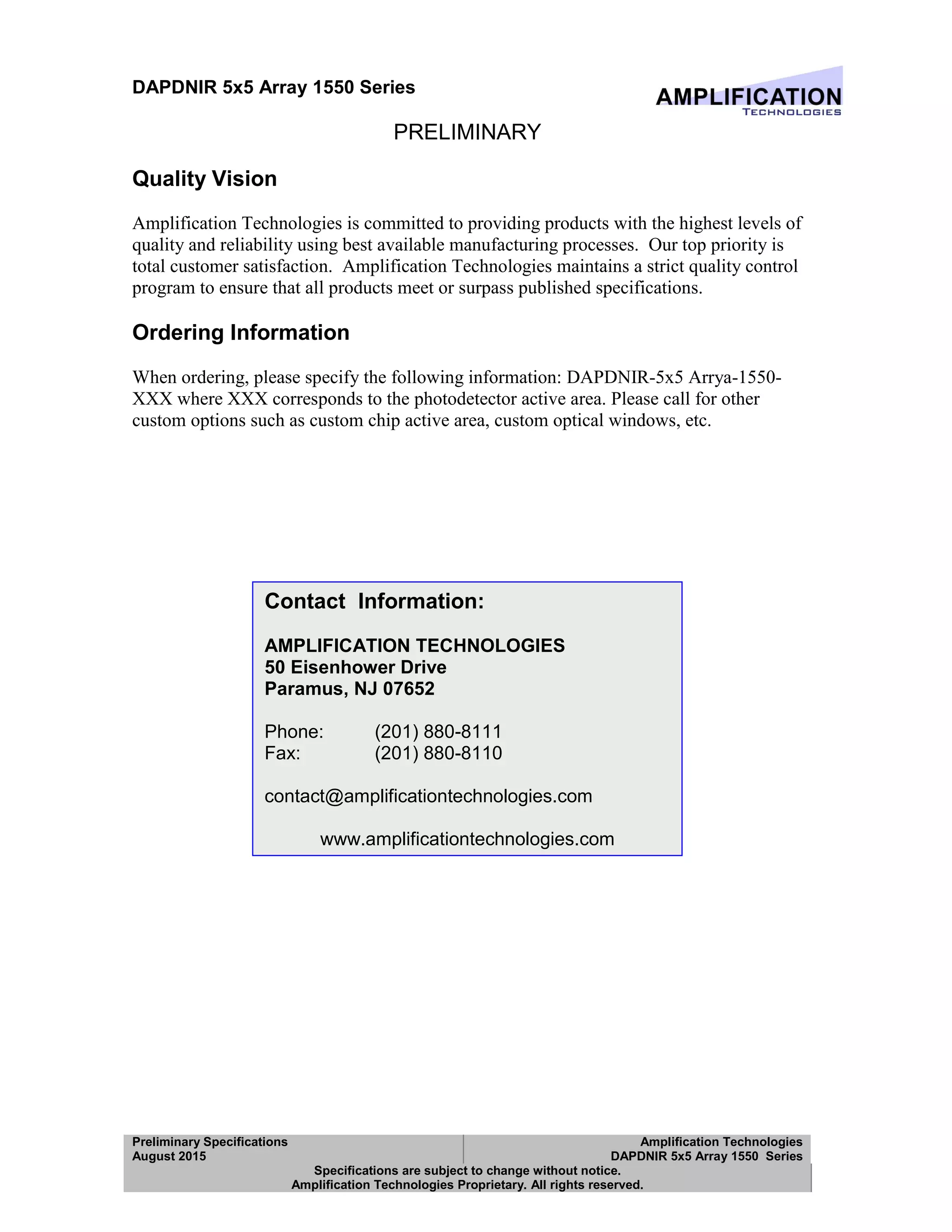 NIRDAPD_5x5_Array_1550_v03 | PDF