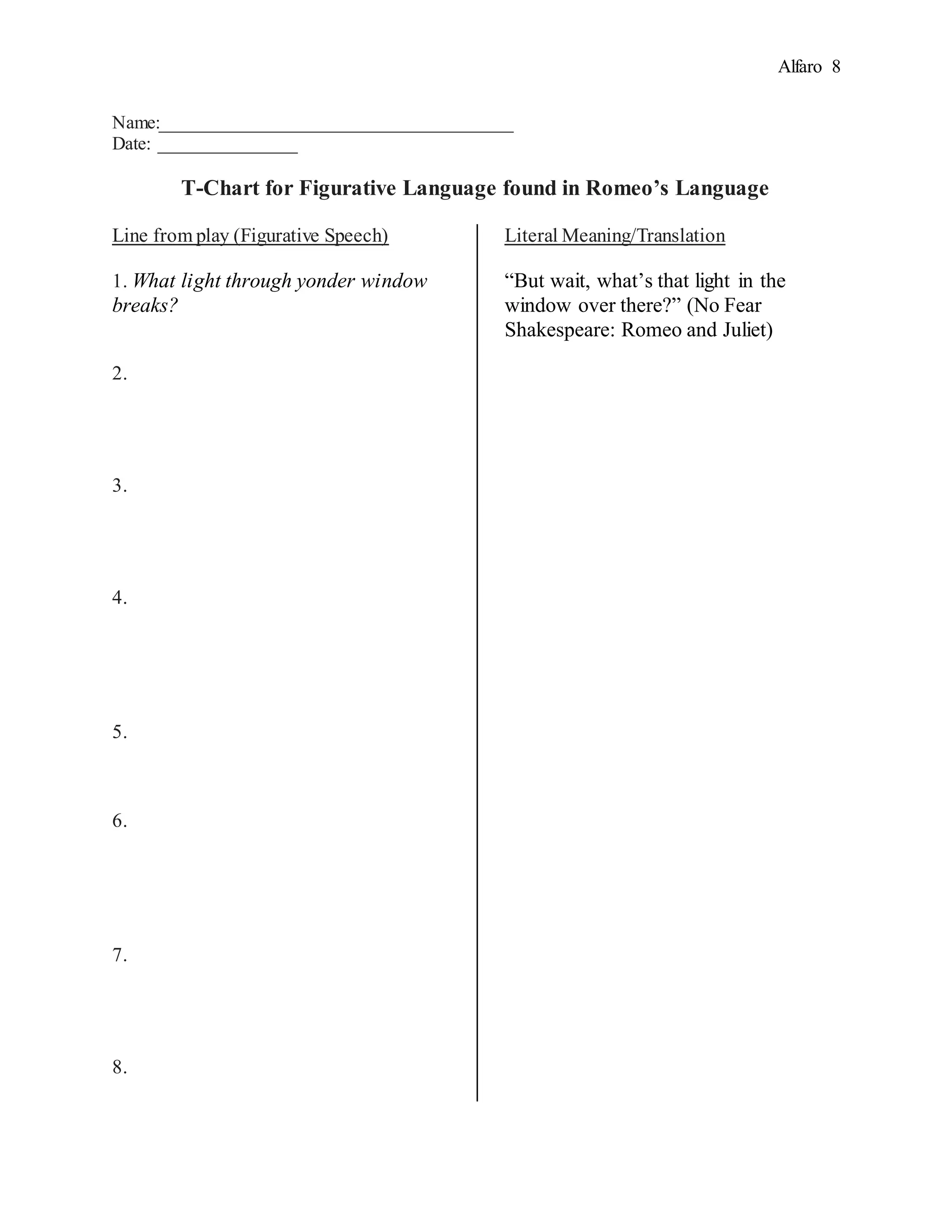 Shakespeare Lesson Plan | DOCX