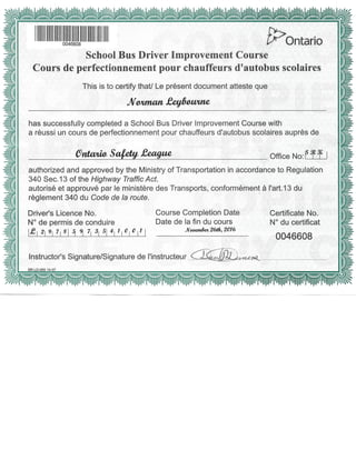 Driver Improvement Course | PDF