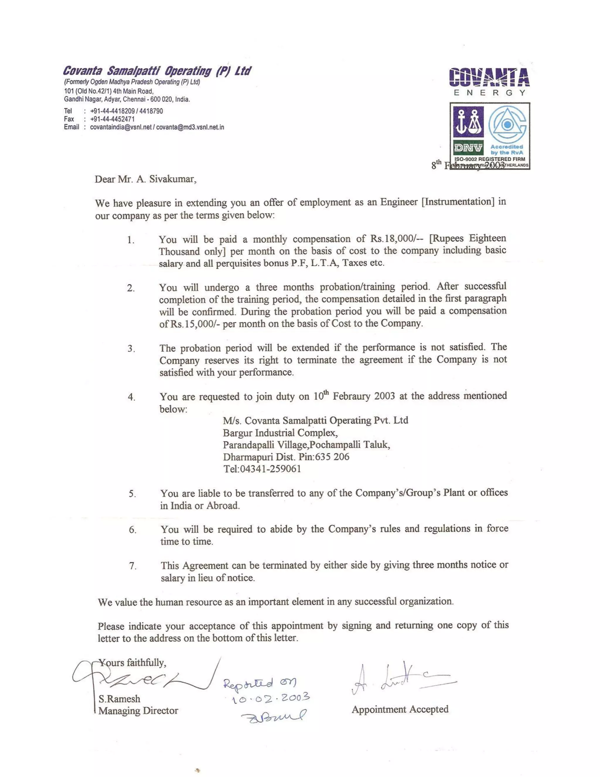 Covanta Energy Certificate | PDF