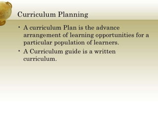 Definition Of Curriculum (8603) | PPT
