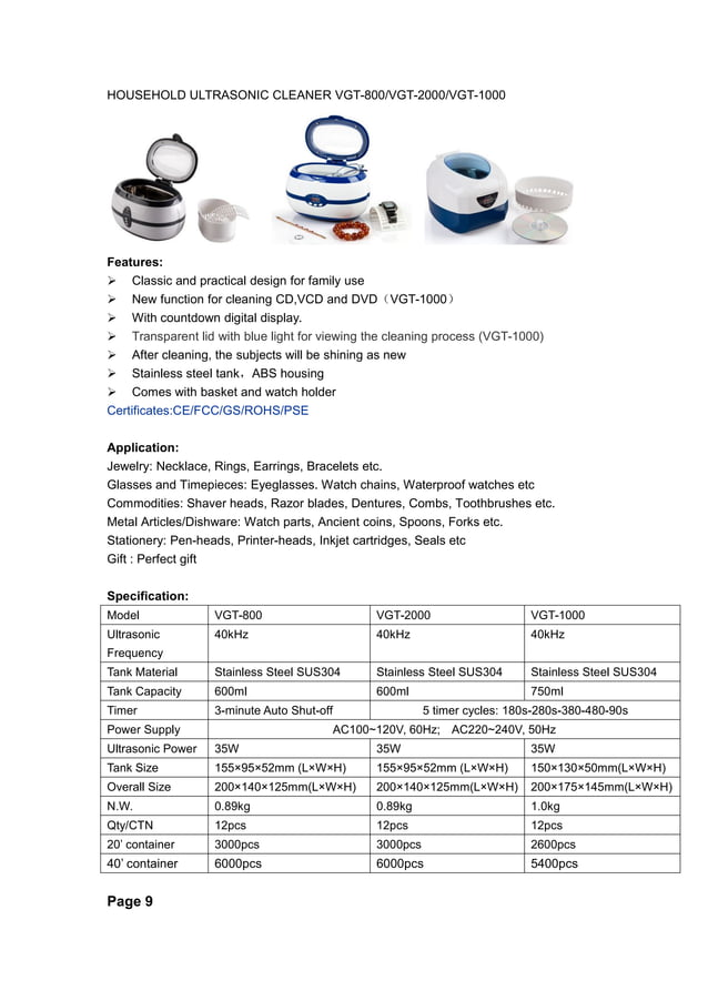 GT SONIC-Product Brochures | PDF