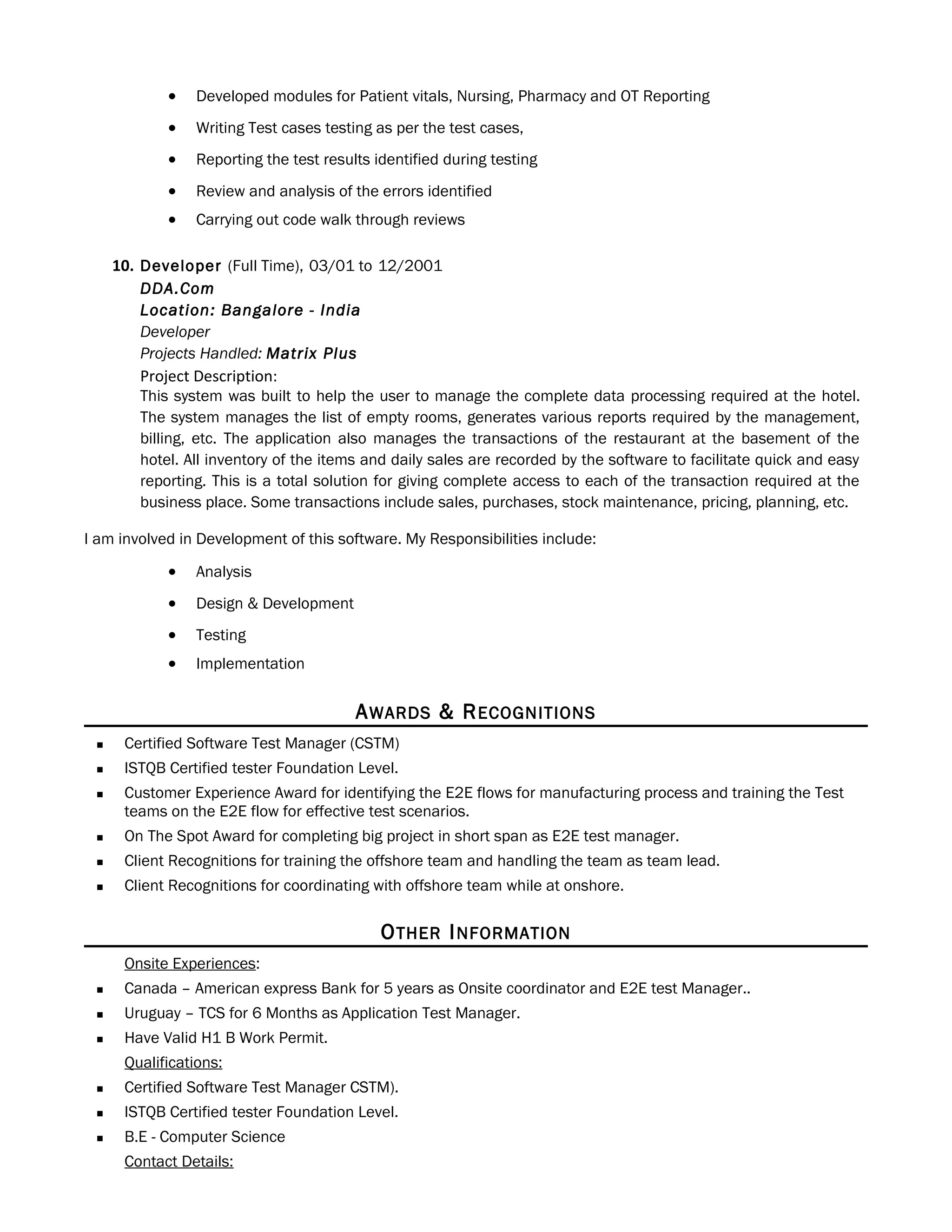 Suresh Satti - Resume | DOC