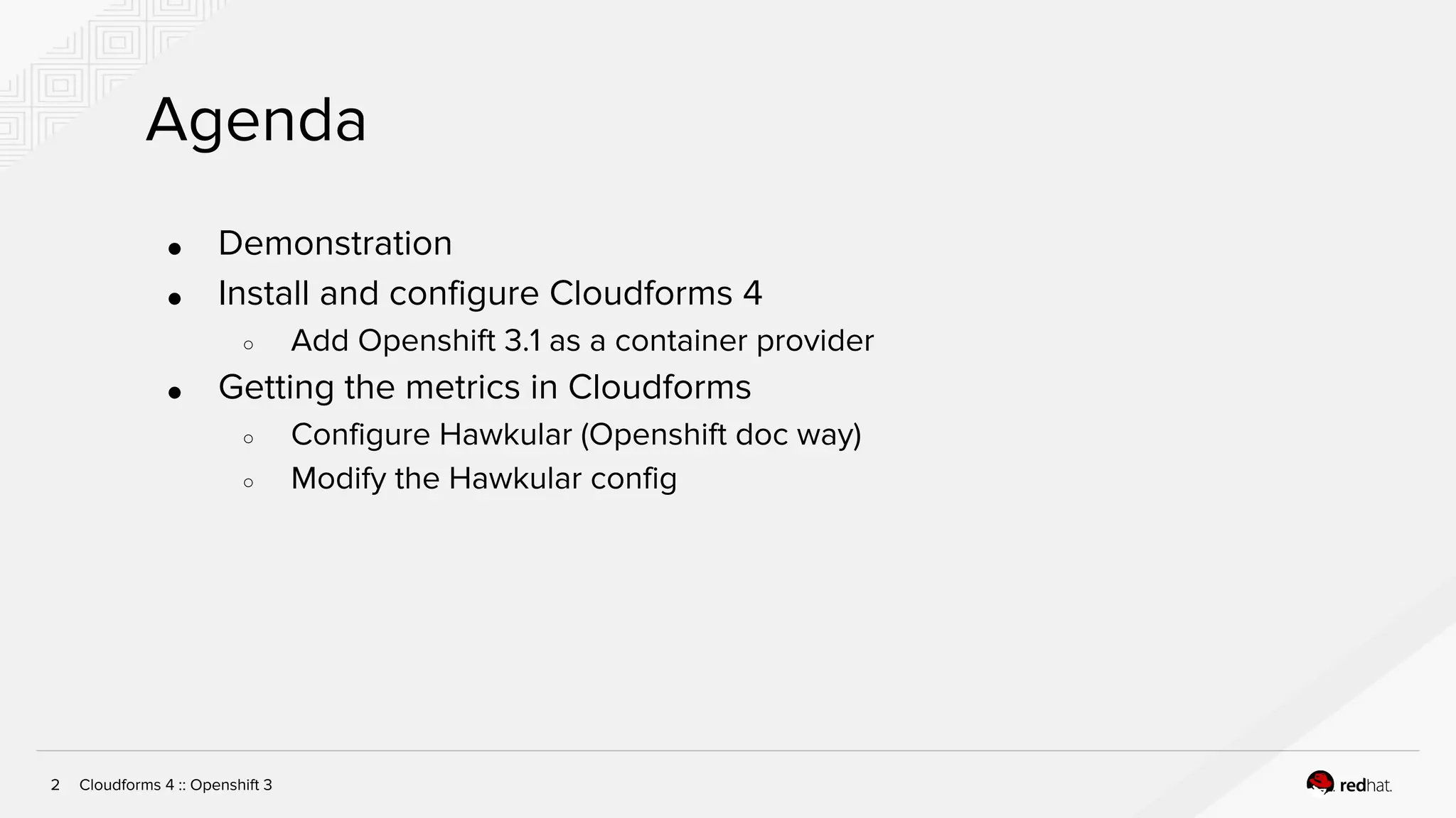 Integrate Openshift with Cloudforms | PPT
