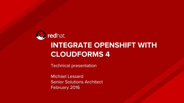 Integrate Openshift with Cloudforms | PPT