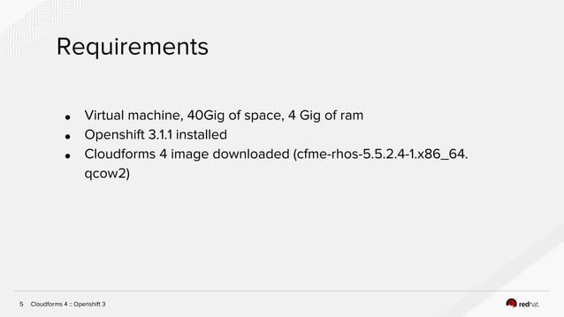 Integrate Openshift with Cloudforms | PPT