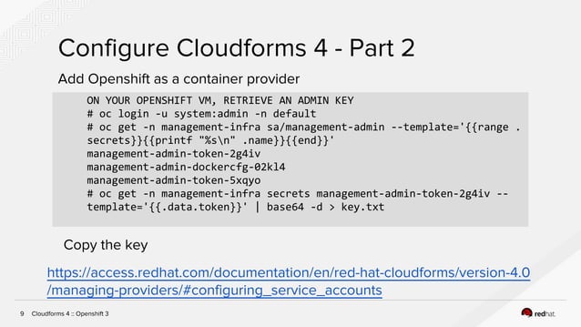 Integrate Openshift with Cloudforms | PPT