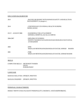 SABRINA BINTI MAT ZAIN-3 | DOCX | Healthcare Industry | Industries