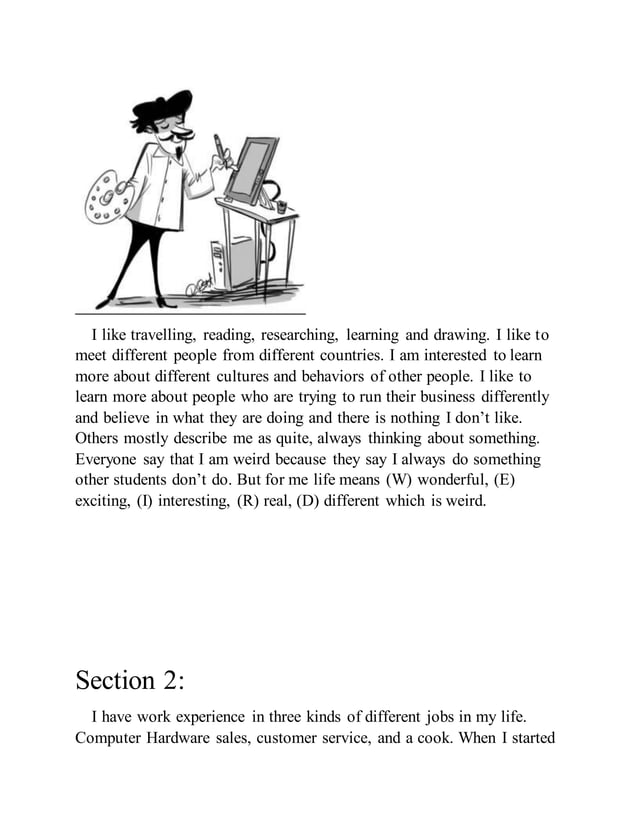 Self reflection assignment | PDF
