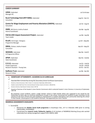 C V of David Brynerd 01.09.2016 | Career Planning | Careers