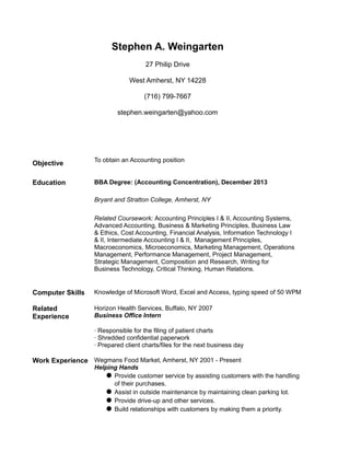 Stephen's Resume | ODT