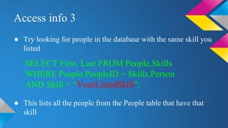 Databases for Beginners SQLite | PPT