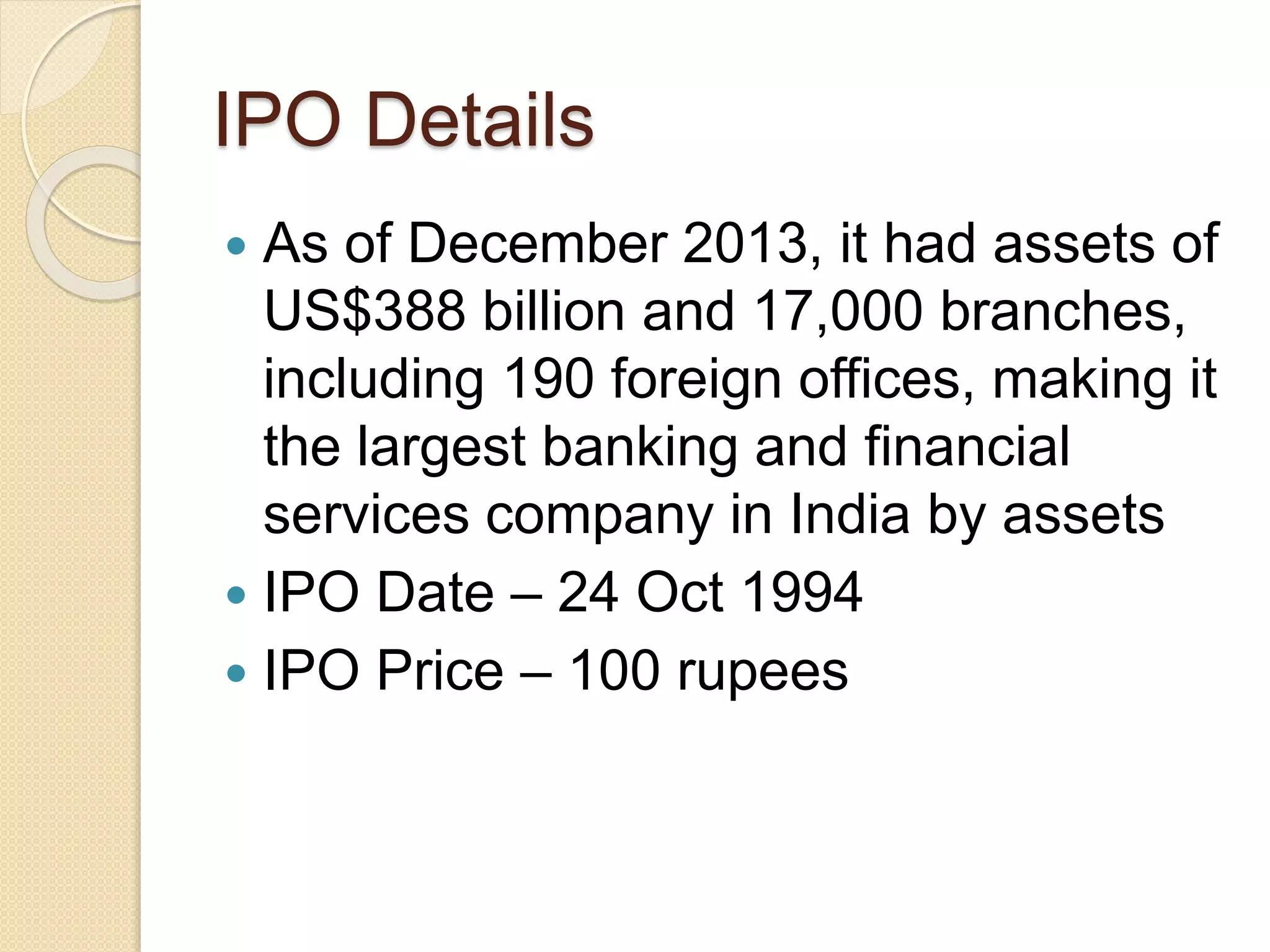 State Bank of India – IPO | PPTX