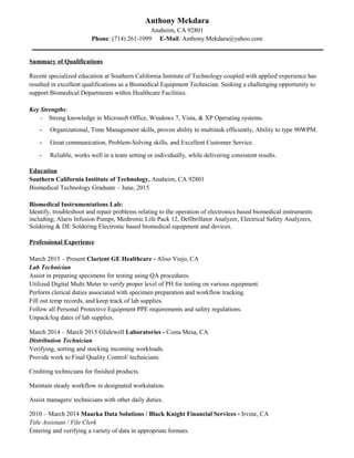 Anthony Mekdara Resume_word doc (2) | DOC