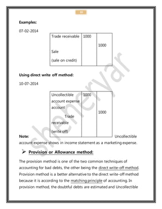 Uncollectable account expense | DOCX