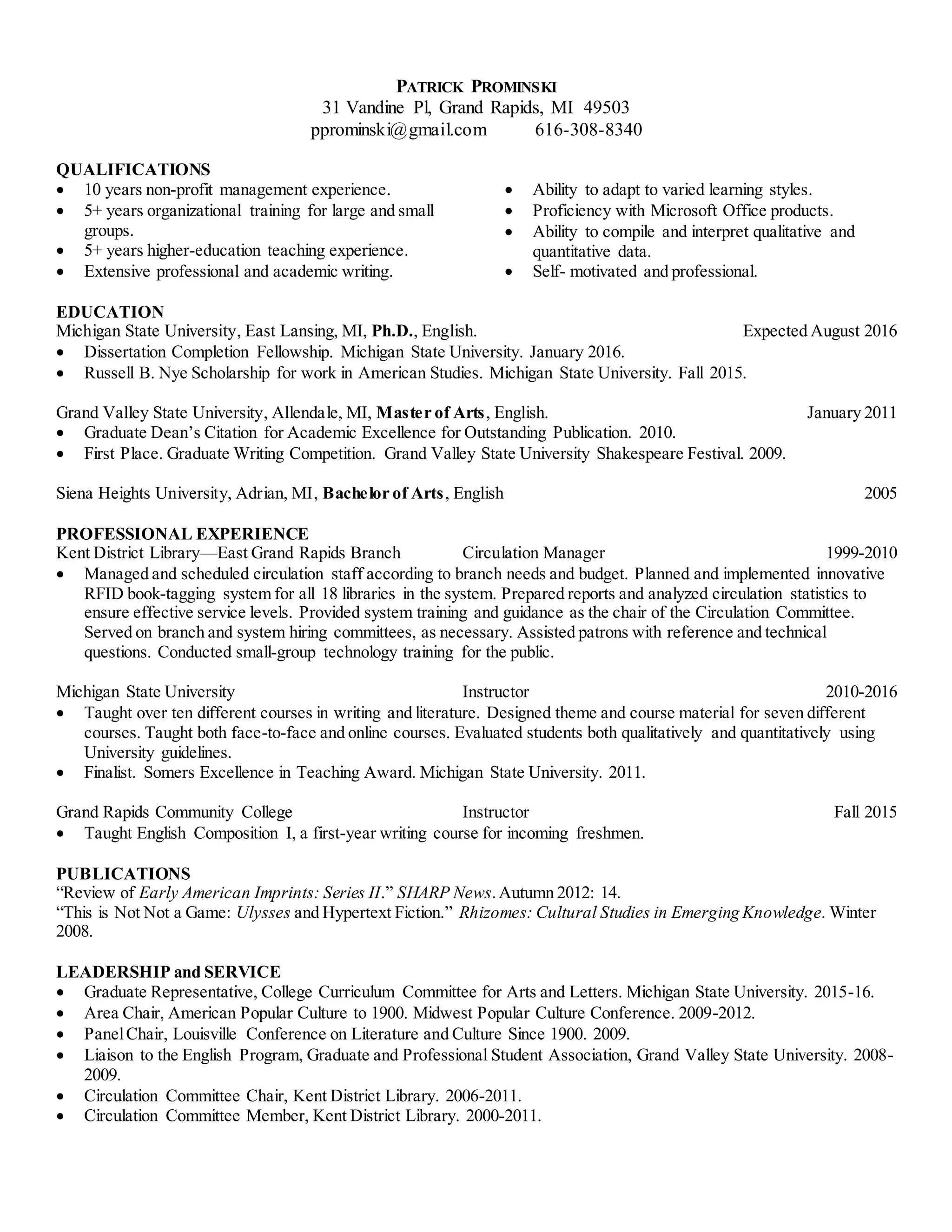 Patrick Resume | DOCX